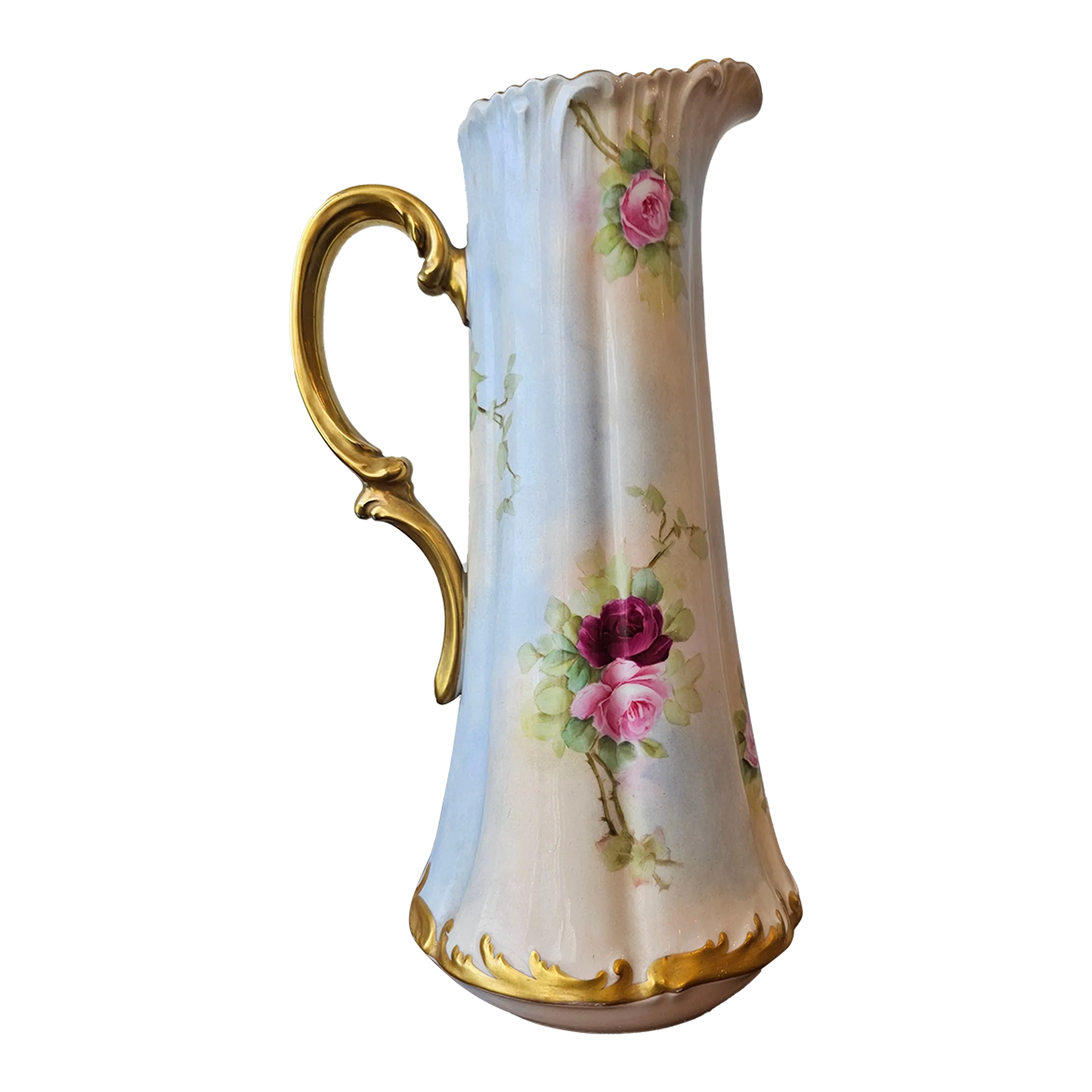 Antique French Limoges Porcelain Pitcher by T&v for Pitkin & Brooks ...