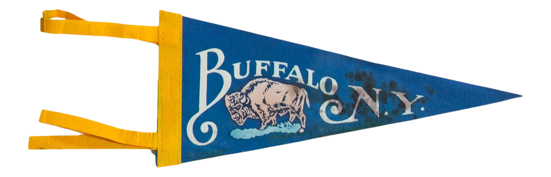 Vintage Buffalo Ny Felt Flag | Chairish