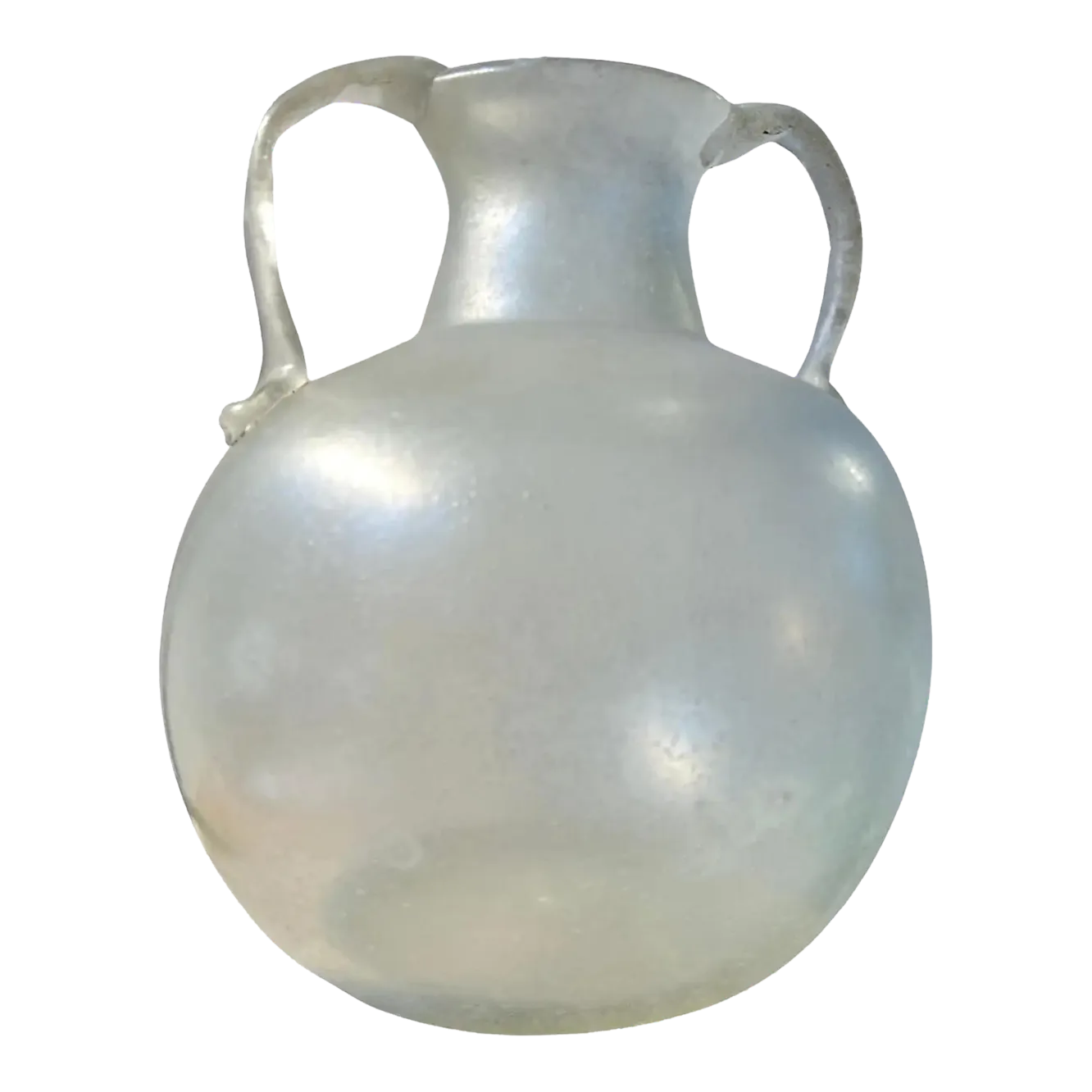 1960s Cenedese Attributable White Scavo Murano Glass Big Amphora Vase ...