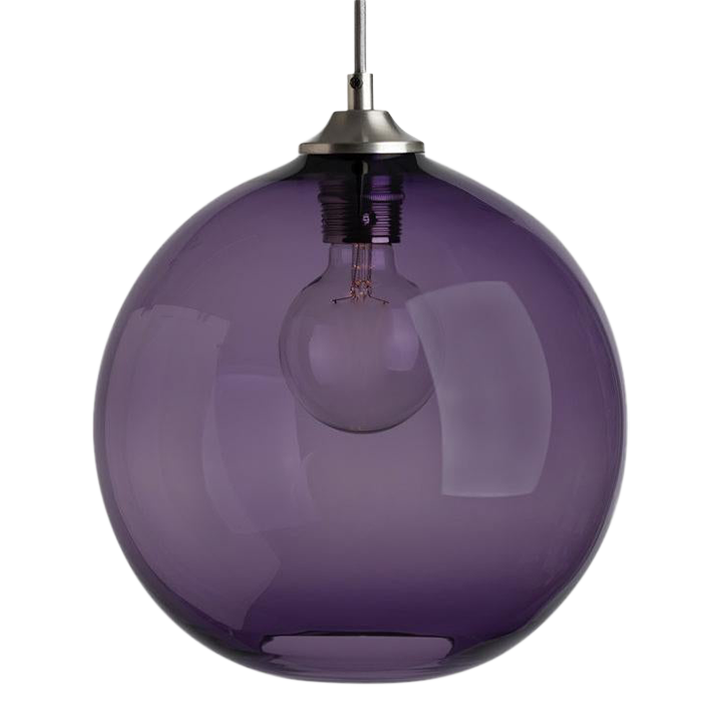 Pick-N-Mix Ball Large - Plain Purple Glass Colour | Chairish