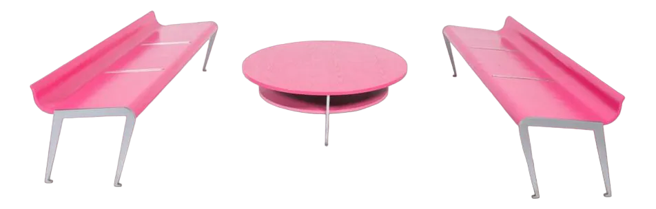 Sculptural Ballet Benches And Coffee Table By Marco Evaristti Set Of 2 Chairish