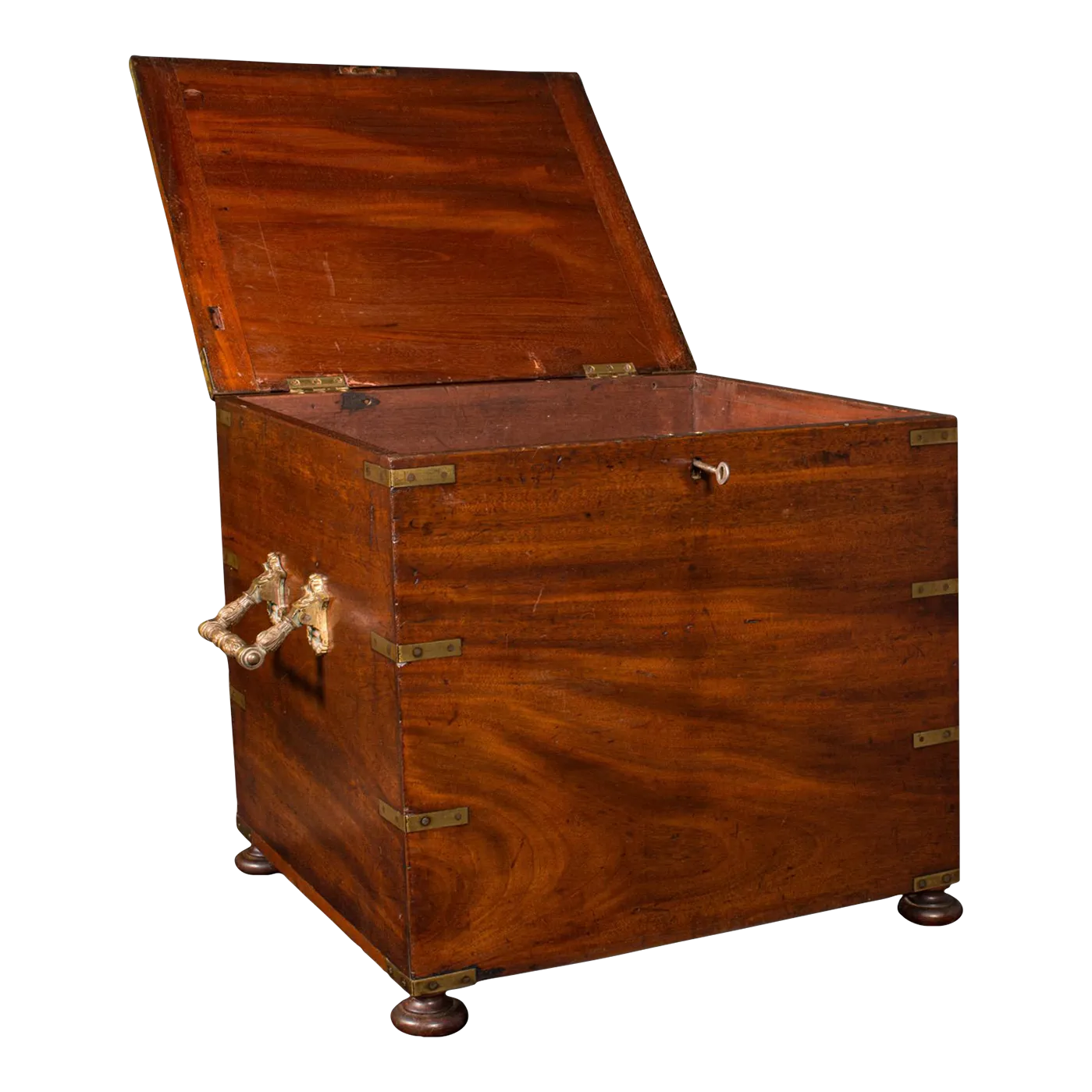 1850s Antique Victorian English Campaign Cellarette | Chairish