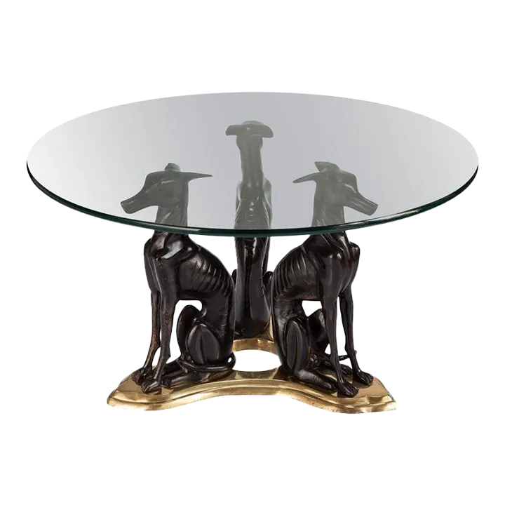 Mid-Century Maitland-Smith Whippets Art Deco Style Brass Bronze ...