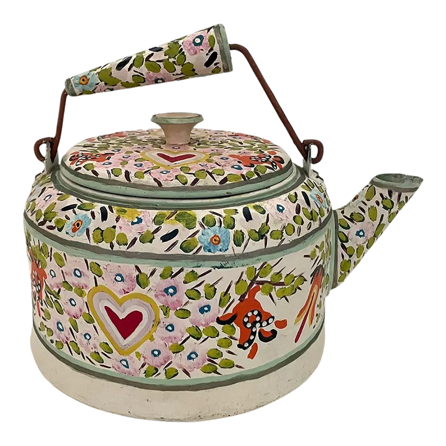 1930s Depression Era Hand Painted Decorative Tea Pot | Chairish