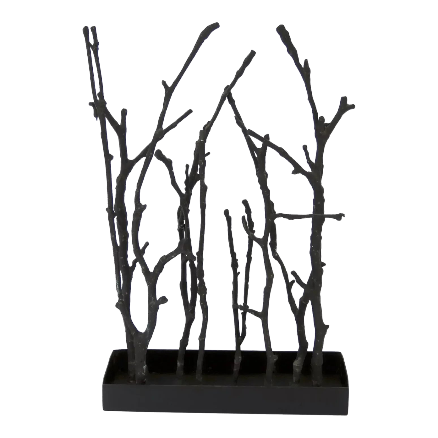 Vintage Metal Cast Twig Sculpture | Chairish