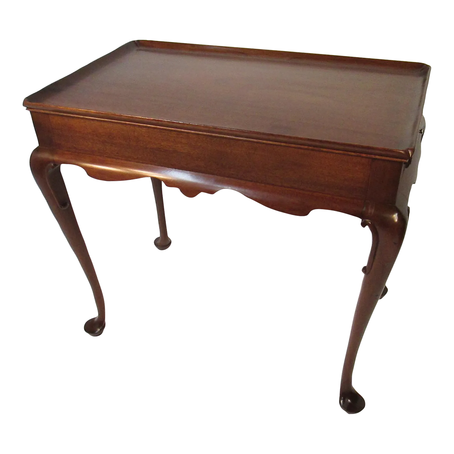 1940s Custom Made Mahogany Tea Table by Biggs of Richmond VA | Chairish