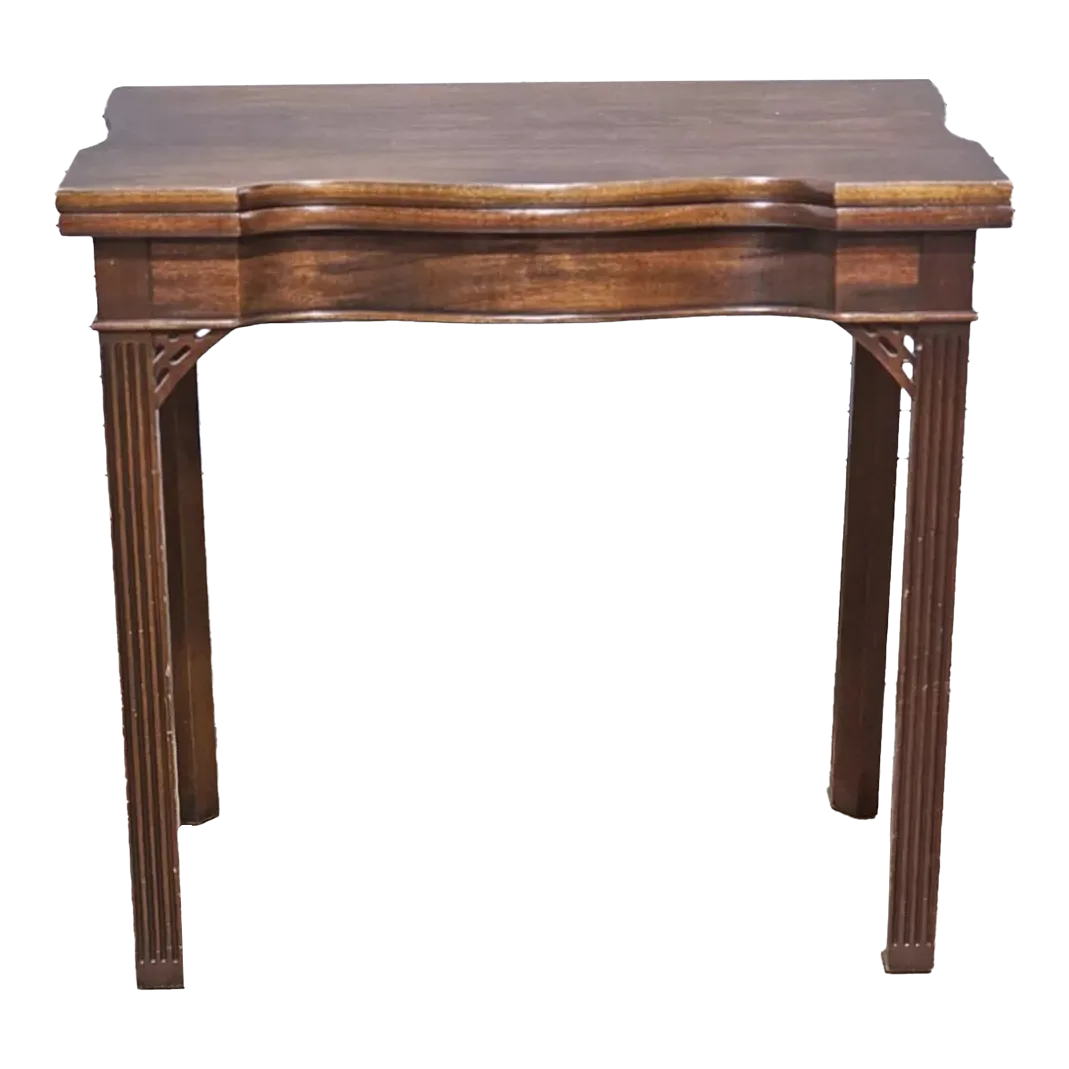 George II Style Mahogany Chinese Chippendale Game Table Gate Leg Table ...