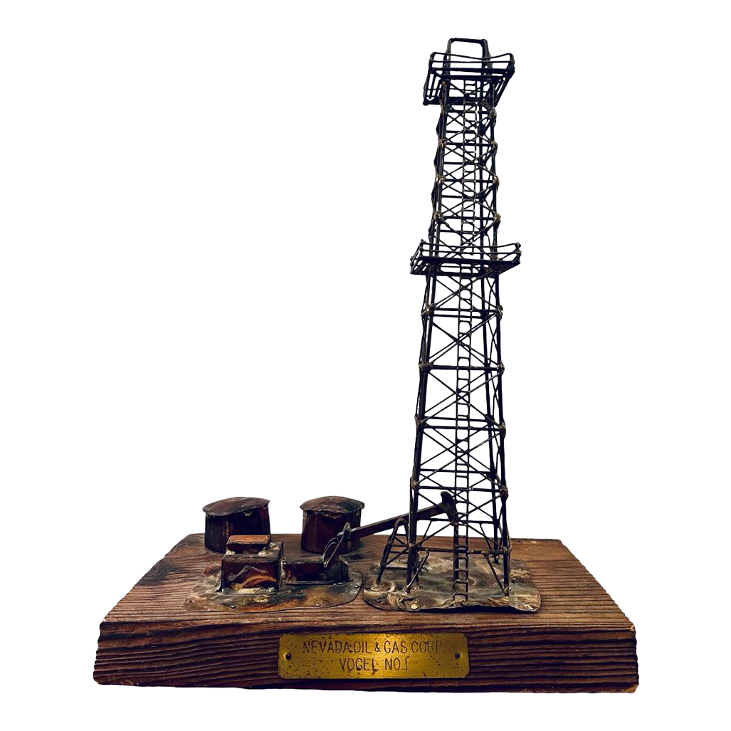Vintage Don Graff Signed Brutalist Mixed Metals Oil Rig Tower Nevada ...