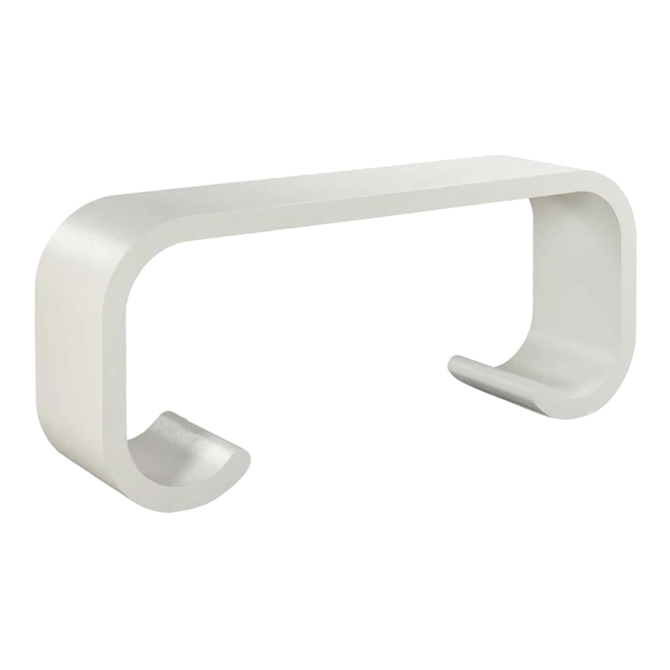 Woodbridge Furniture Scroll Console, Gesso White Finish | Chairish