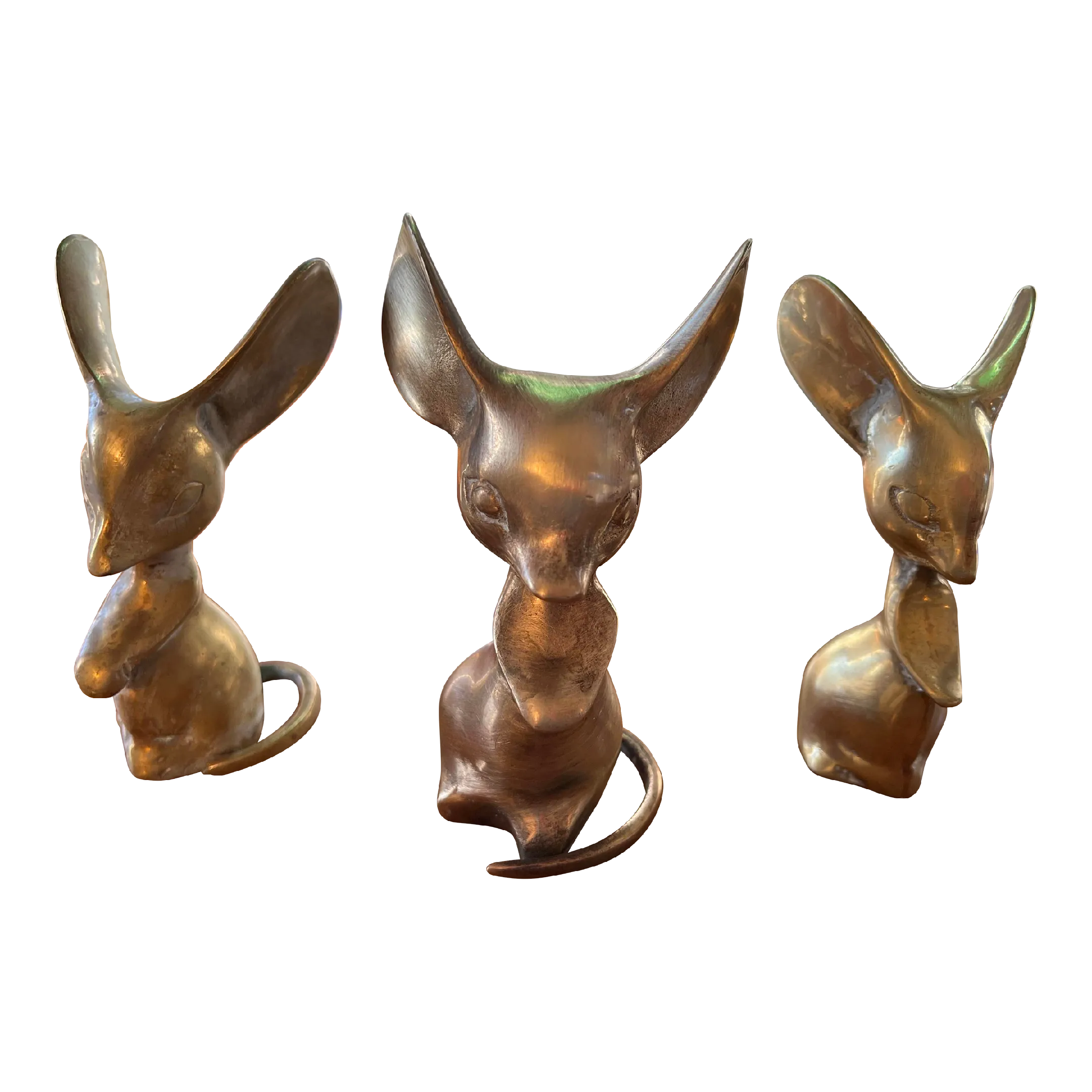 1970s Brass Mice Figurines- Set of 3 | Chairish