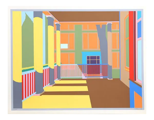 1975 George Mueller Porch Print | Chairish