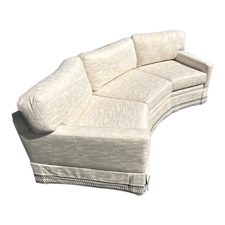 Vintage Regency Custom Angled Sofa | Chairish