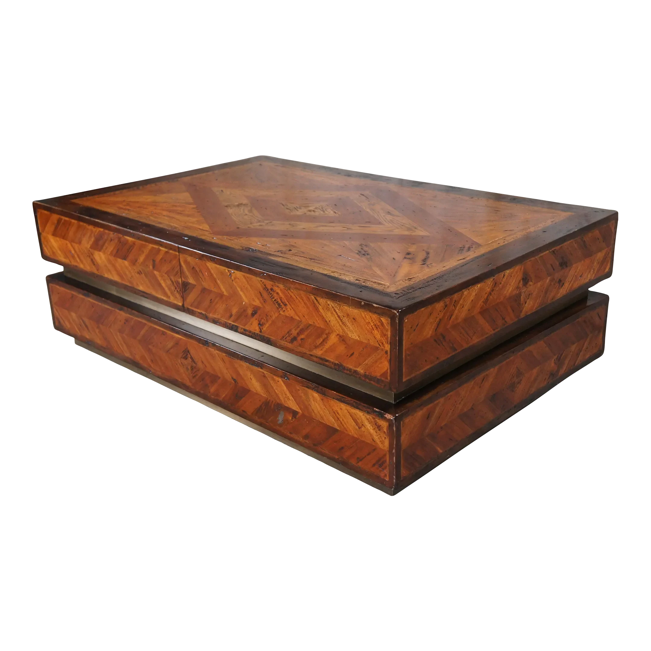 Theodore Alexander Brunello Sera Coffee Cocktail Table Acacia Parquetry ...