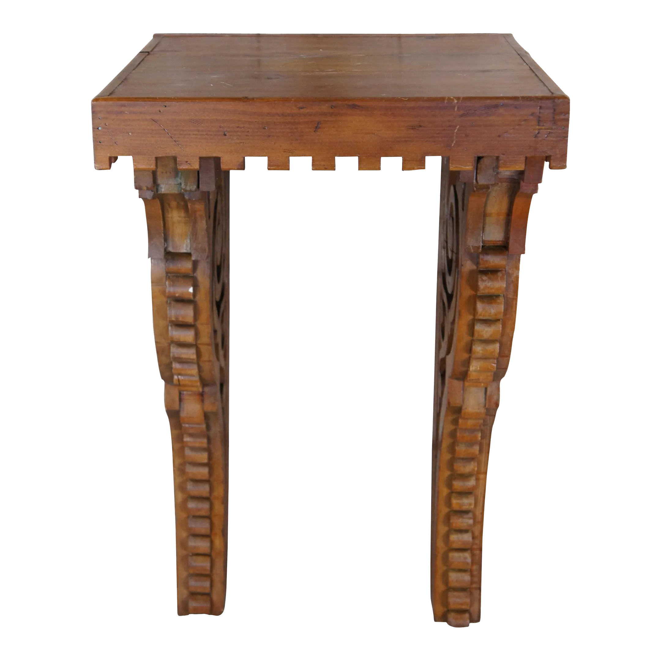 Antique Large Old World Pine Altar Wall Hanging Shelf Sconce Bracket ...