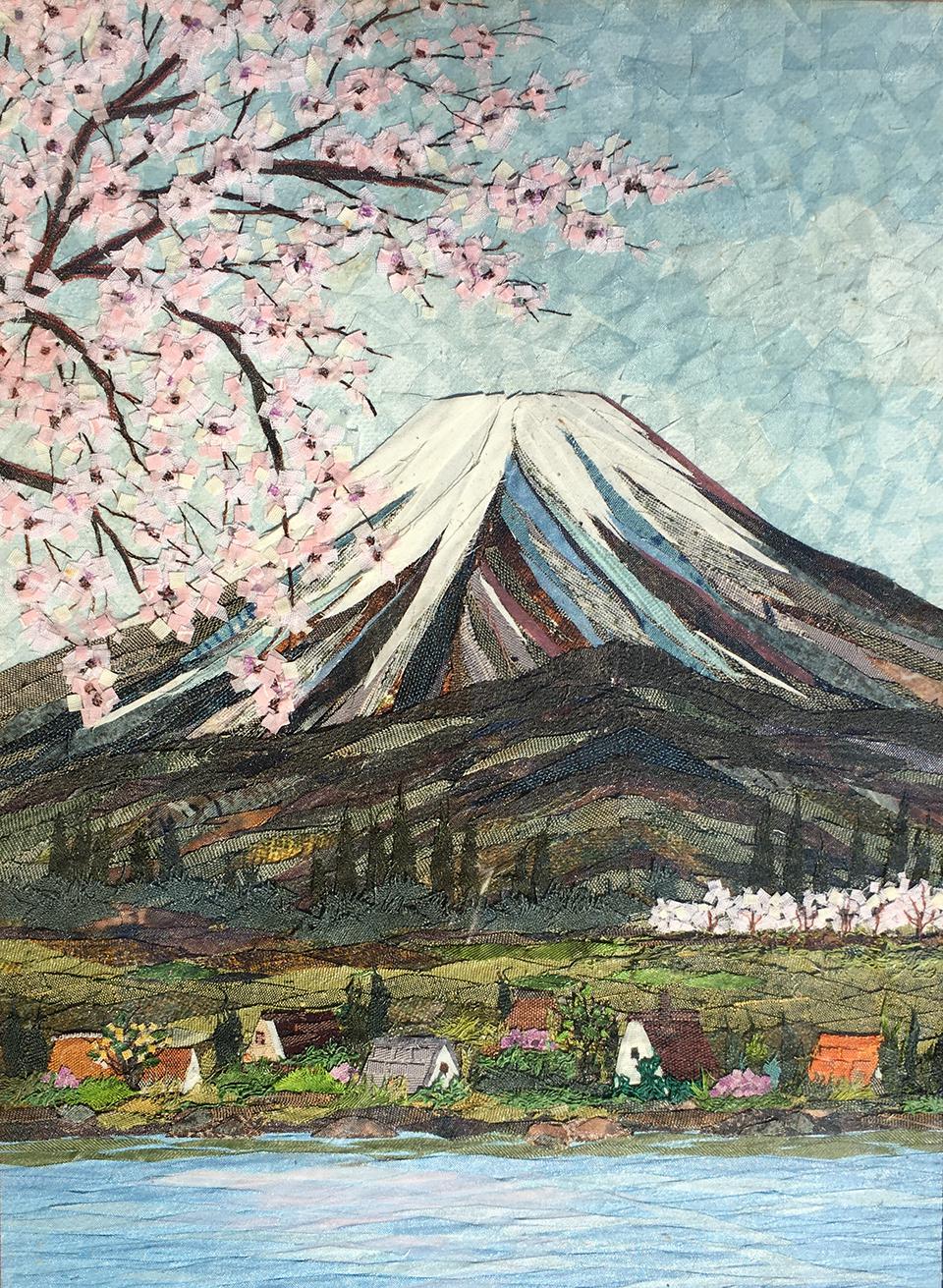 Fabric Landscape Textile Art | Chairish