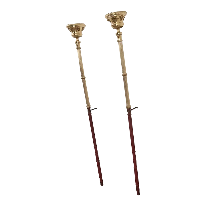 French 19th Century Altar Torches - A Pair | Chairish