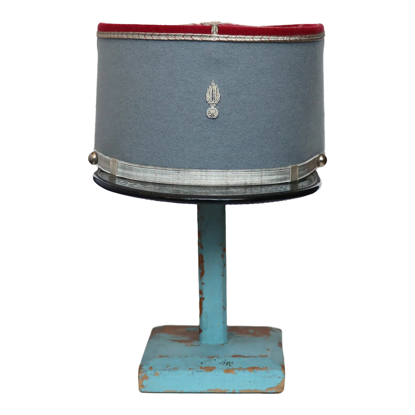 Genuine French Military Kepi Army Hat With Stand, Set | Chairish