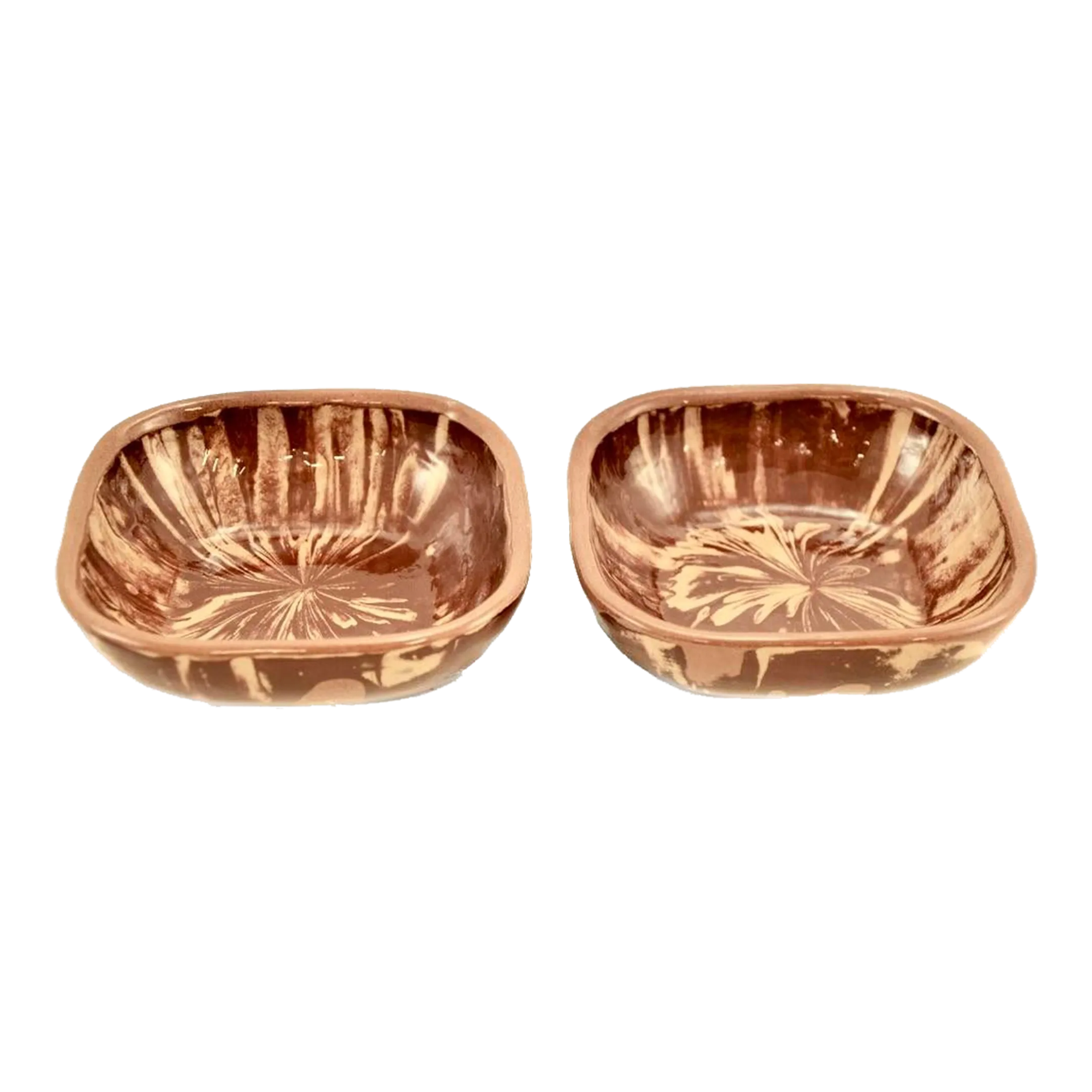 Calico Clay Bowls – Pair | Chairish