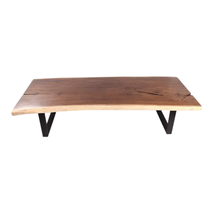 118" Inch Living Edge Desk or Dining Table 4 | Chairish