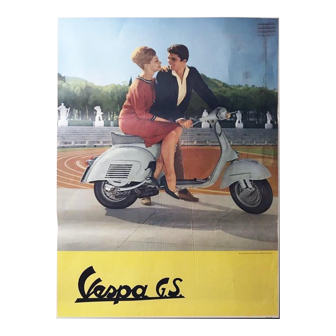 1960 Vespa GS Poster | Chairish
