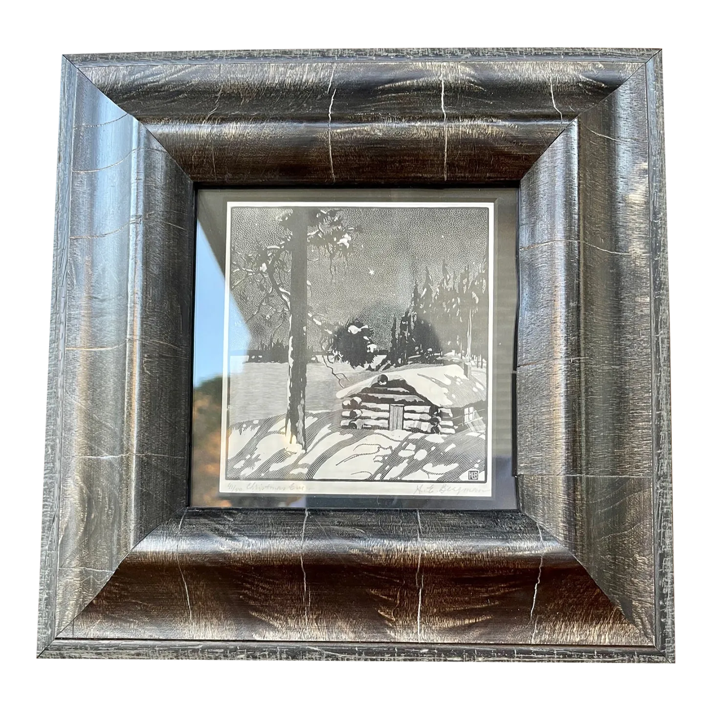 Early 20th Century H. Eric Bergman Engraving, Framed | Chairish