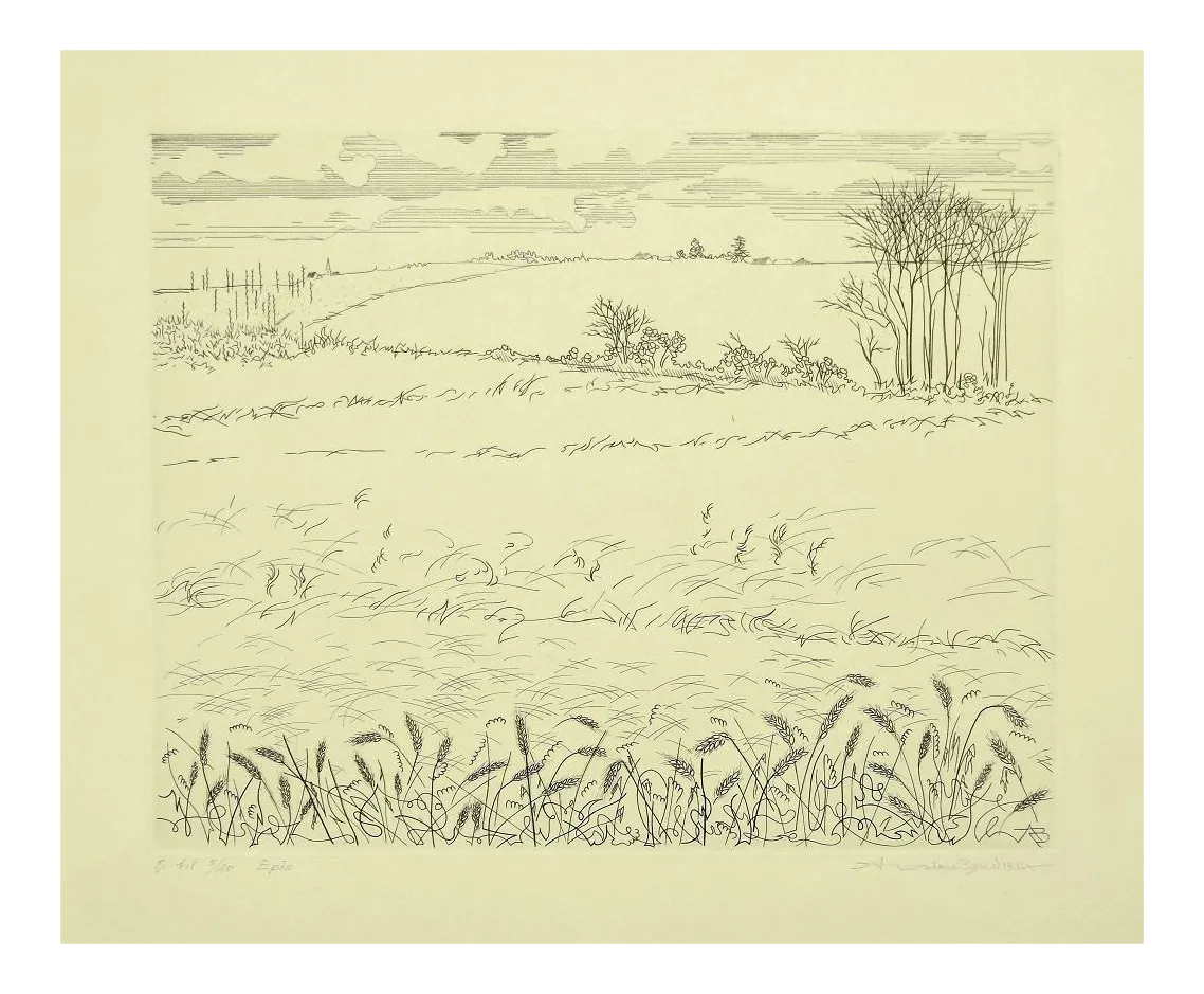 Andre Roland Brudieux, Epis, Etching, Mid 20th Century | Chairish