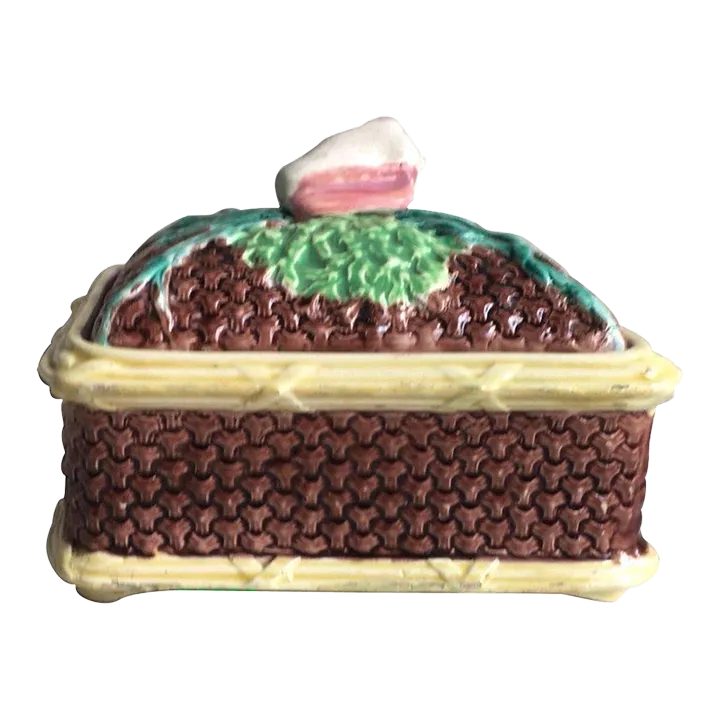 19th Century English Victorian Sardine Shell Box | Chairish