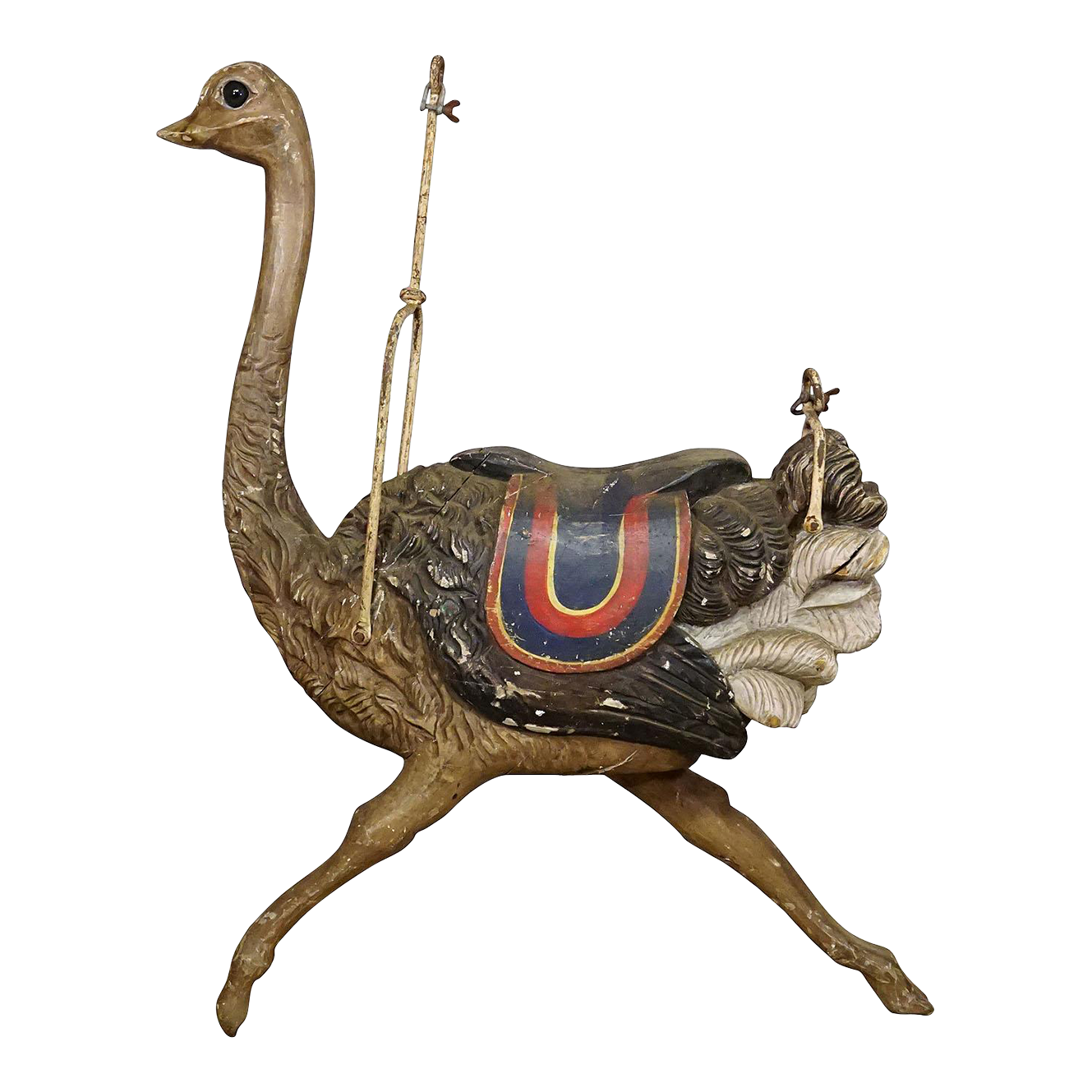 Rare Antique Children Carousel Ostrich, Germany 1900s | Chairish