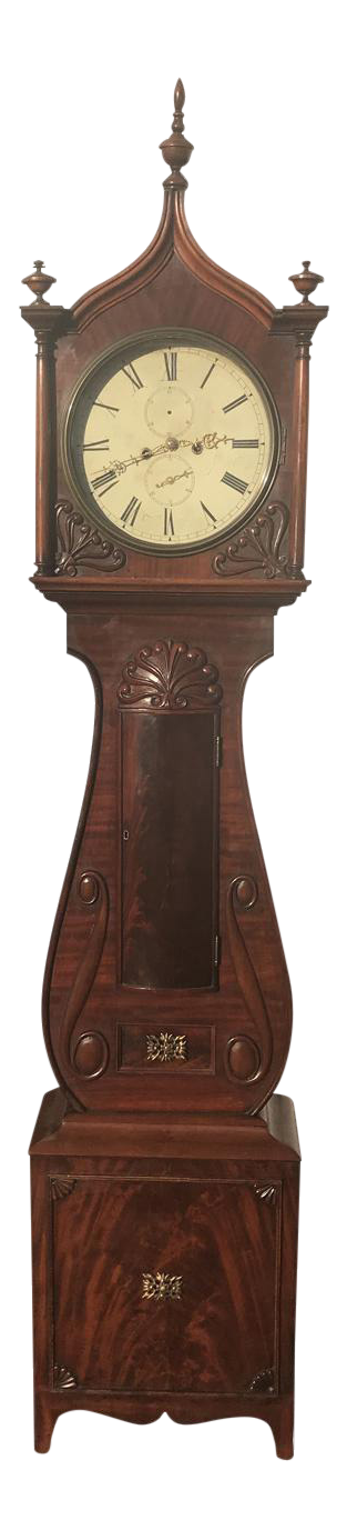 Scottish Mahogany Tall Case Clock | Chairish