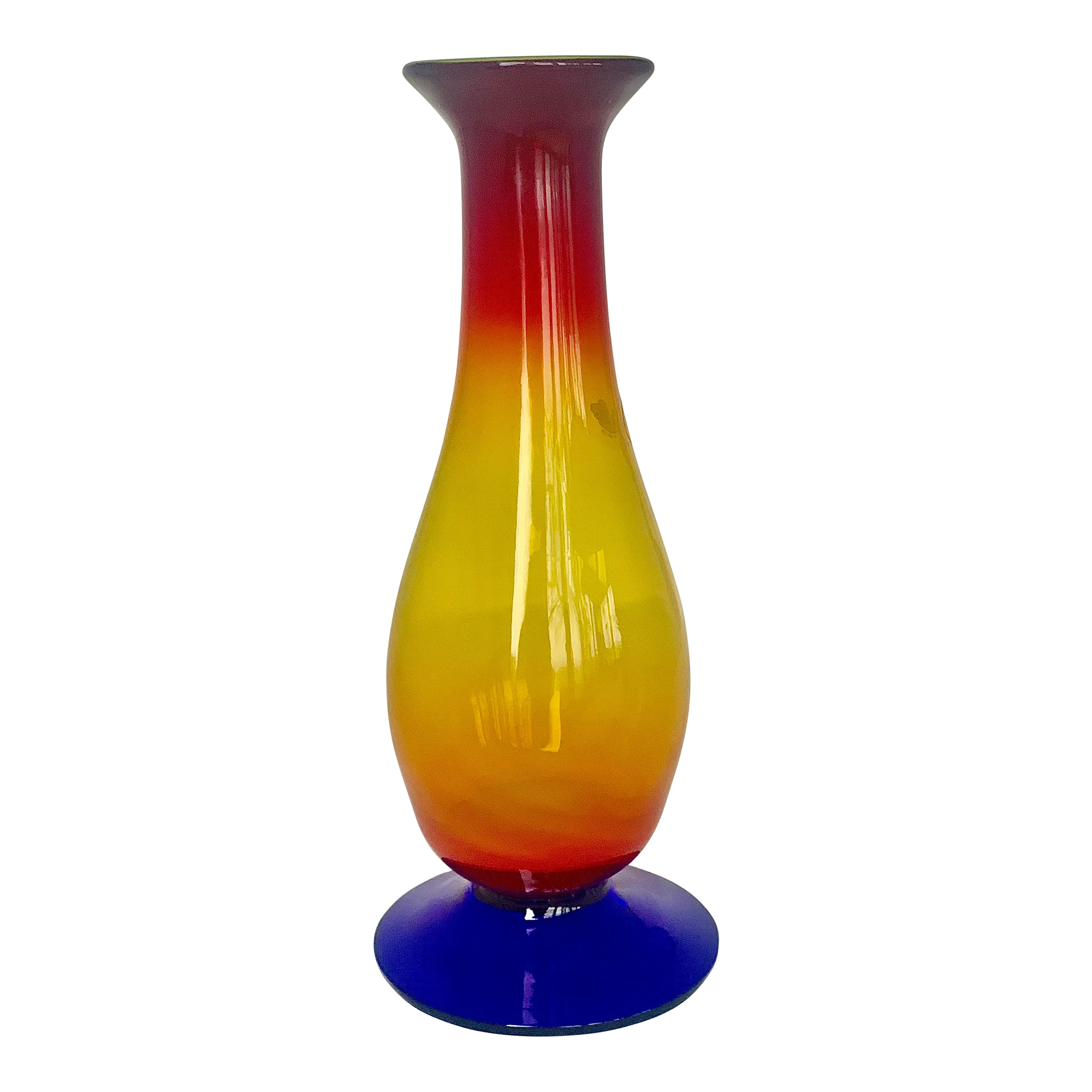 Rare Early 21st Century Blenko Hand-Blown Art Glass ‘Tequila Sunrise ...