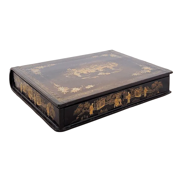 Worn Chinese Export Writing Box, Circa 1870 | Chairish