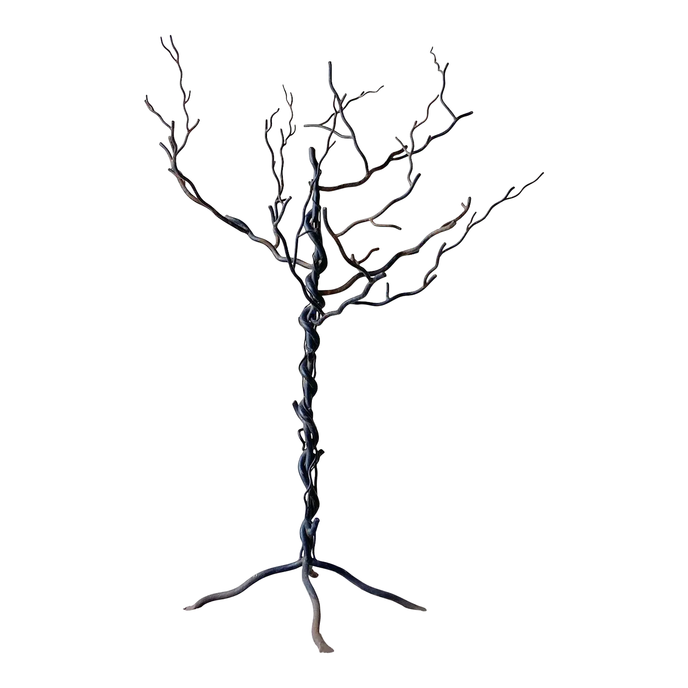 Vintage Hand Made Wrought Iron Tree Sculpture | Chairish