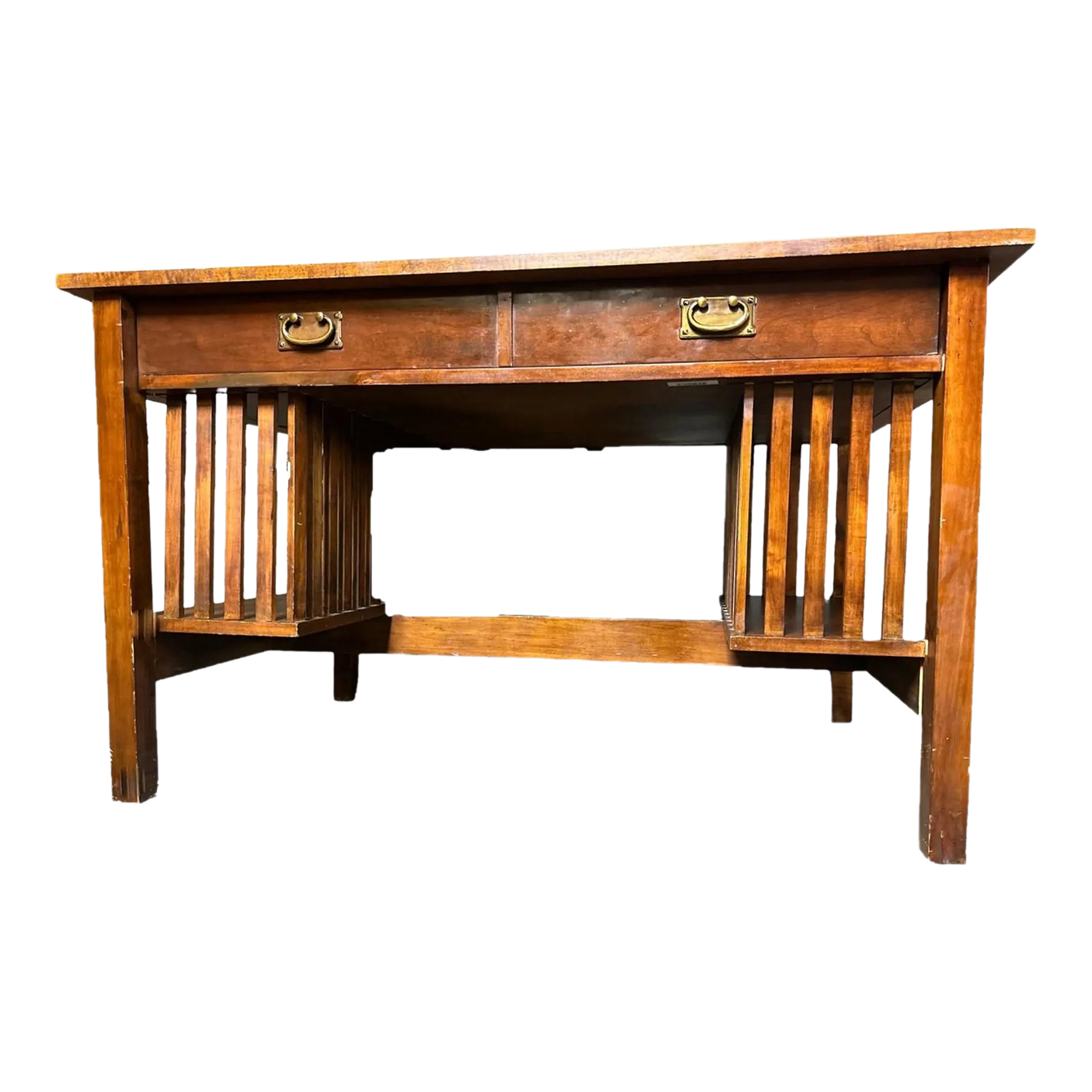 Jim Peed for Romweber Mission Style Cherry Wood Desk - Late 20th ...