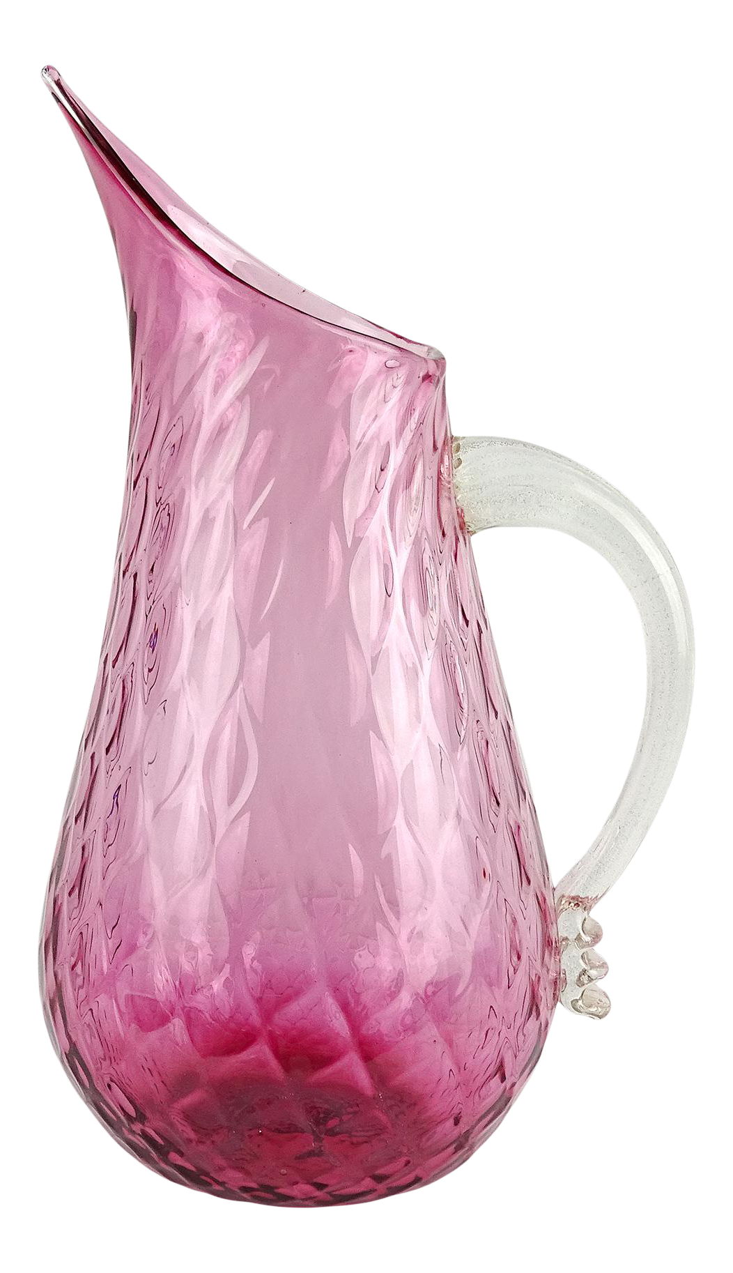 Murano Vintage Amethyst Pink Gold Flecks Handle Italian Art Glass ...