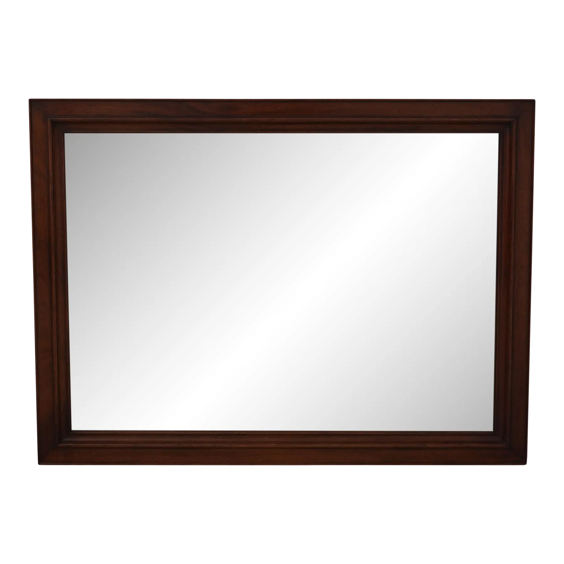 Stickley Solid Mahogany Rectangular Beveled Glass Mirror | Chairish
