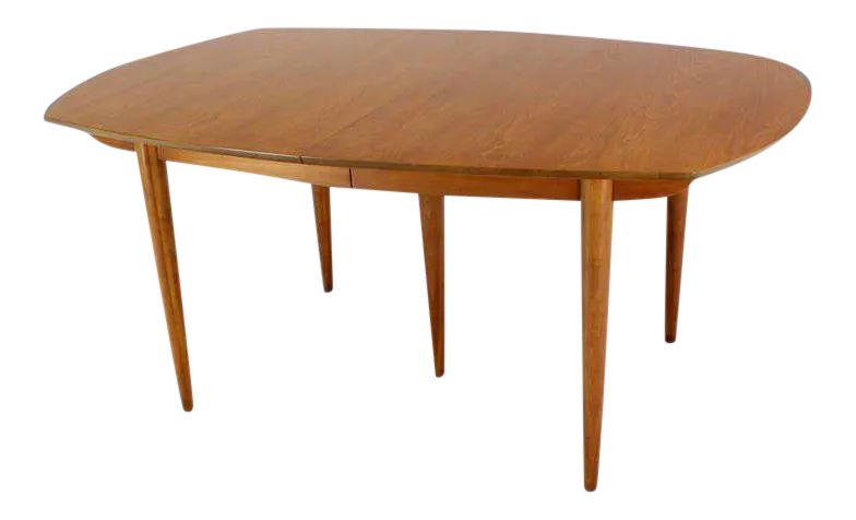 Mid-Century Modern John Stuart Walnut Dining Table | Chairish