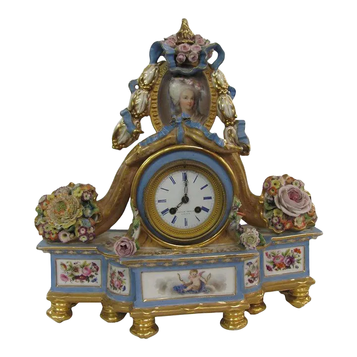 Jacob Petit A Paris Porcelain Clock | Chairish