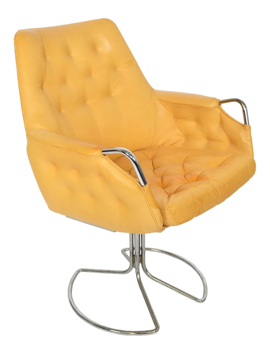 Bruno Mathsson “milton” Swivel Lounge Chair | Chairish