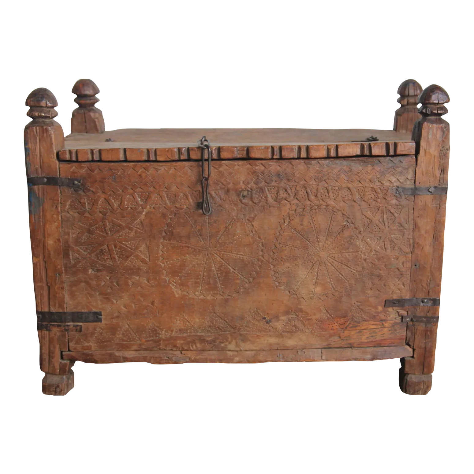 Swat Valley Hand Carved Chest | Chairish
