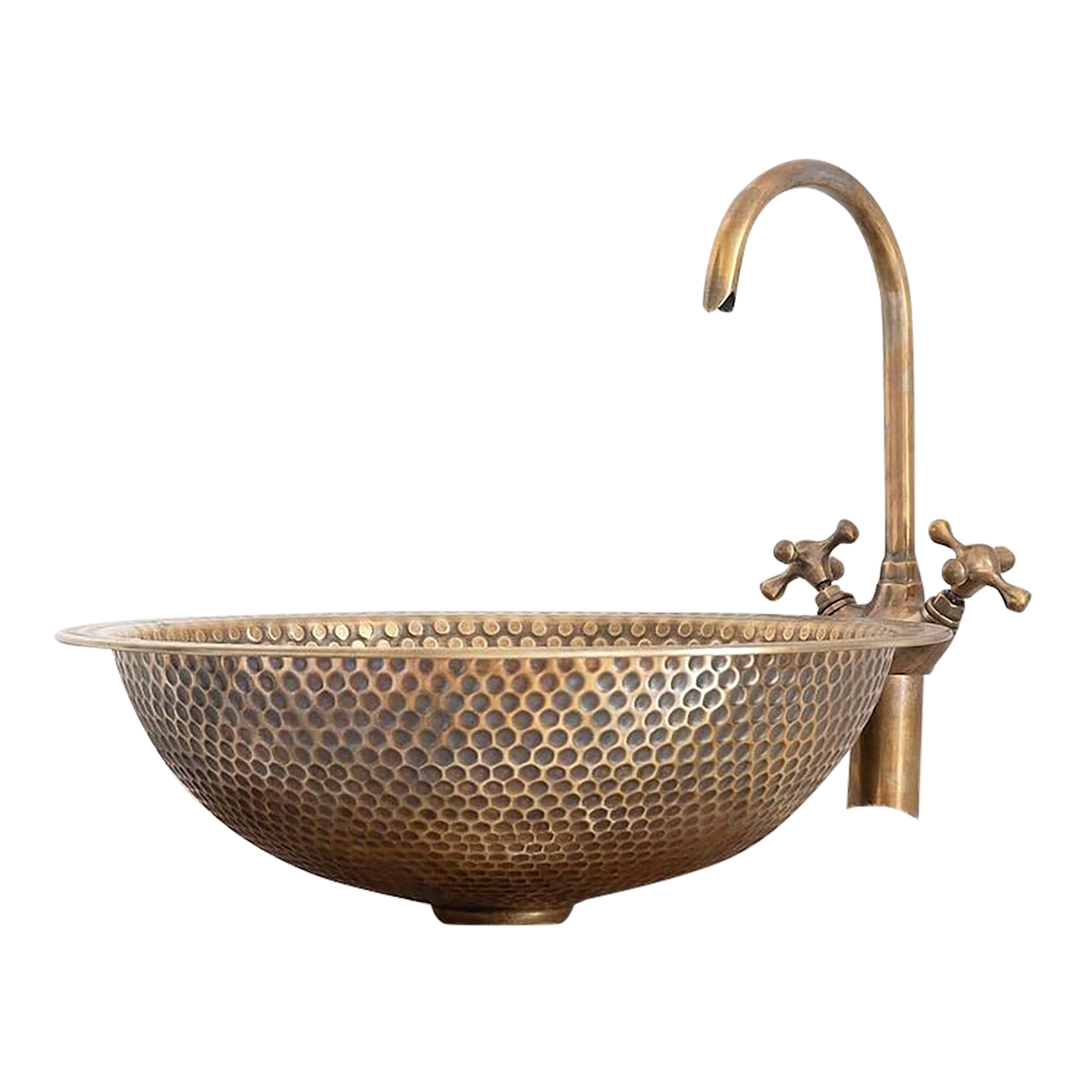 Brushed Brass Sink for Bathroom, Vessel, Drop in & Undermount Brass ...