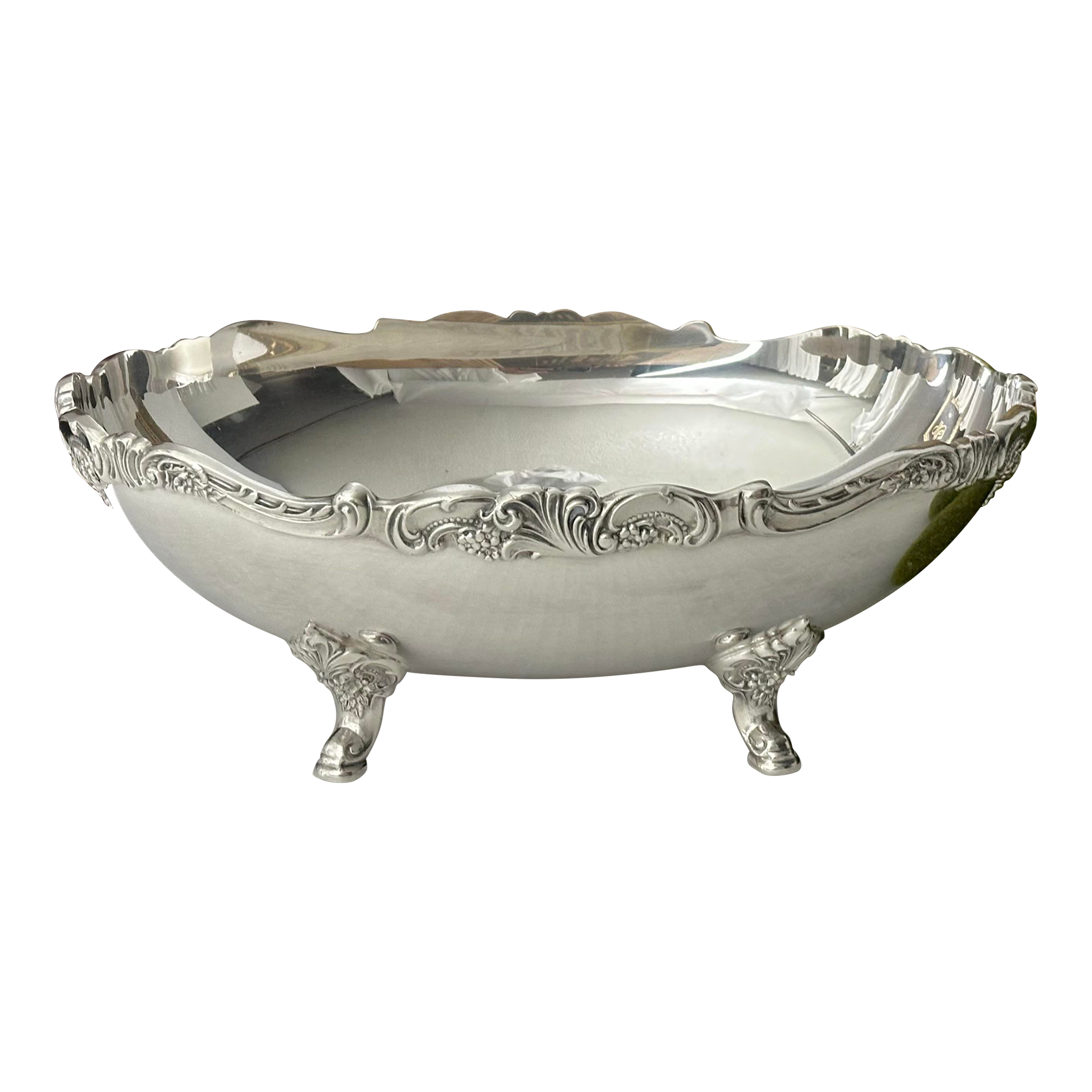 Vintage Wallace Silver Plated Baroque Centerpiece Bowl | Chairish