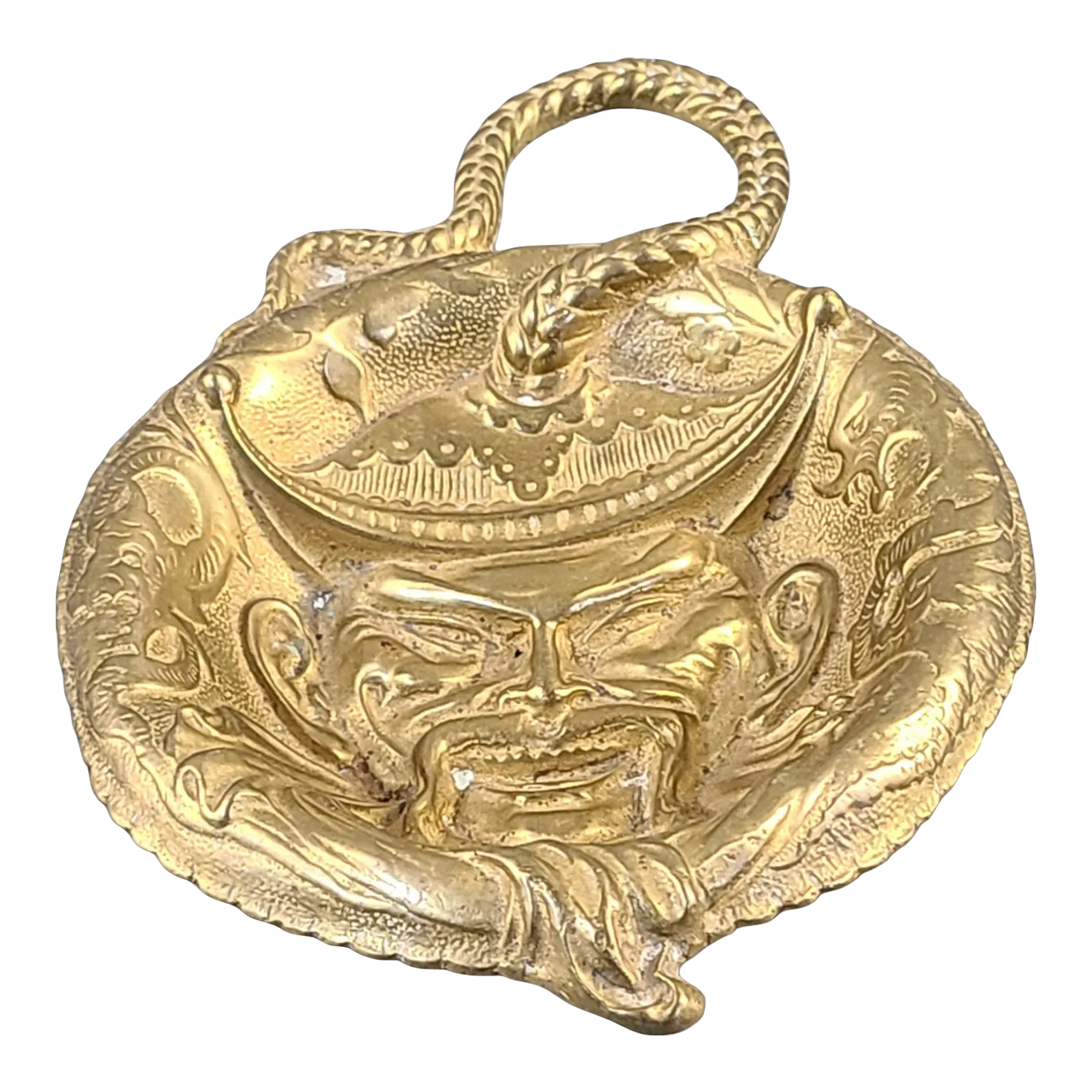 Antique Chinoiserie Gilded Bronze Figural Qing Dynasty Snake Handle ...