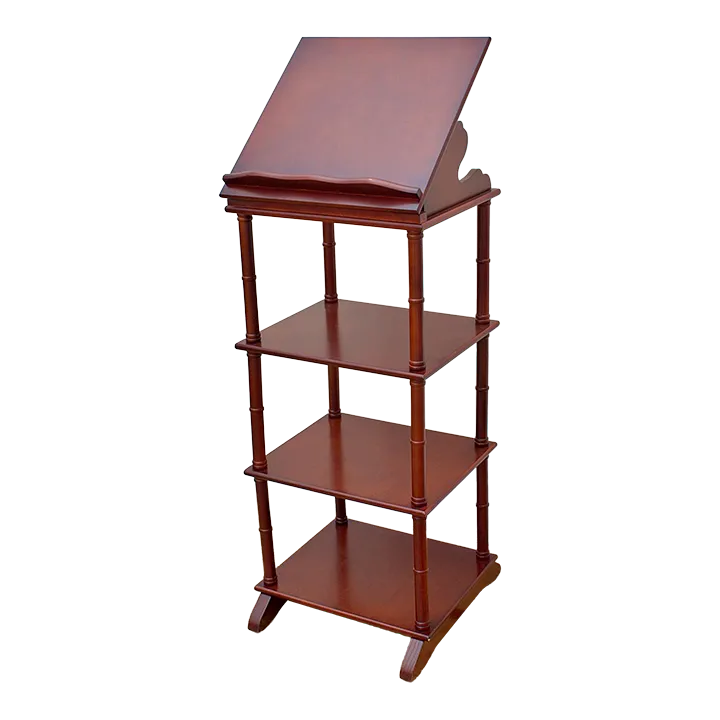 1990s Contemporary Victorian Style Four-Tiered Dictionary/Book Stand ...