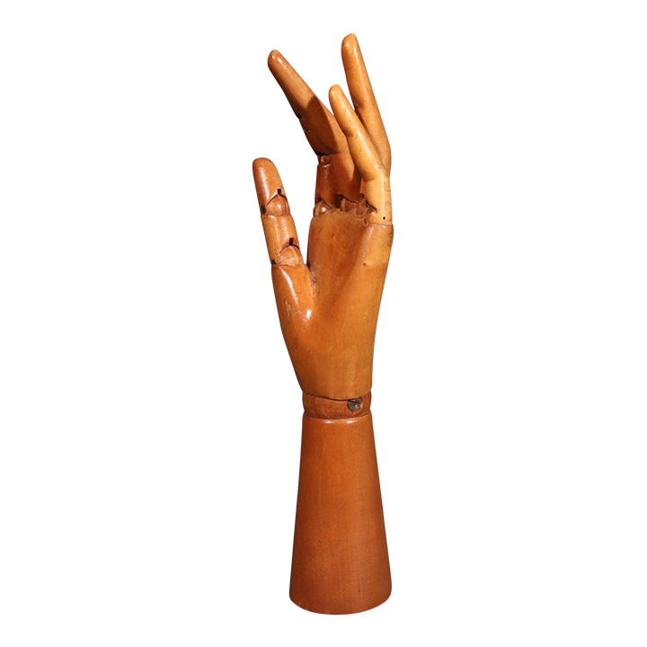 Articulated Wood Artist Hand Model | Chairish