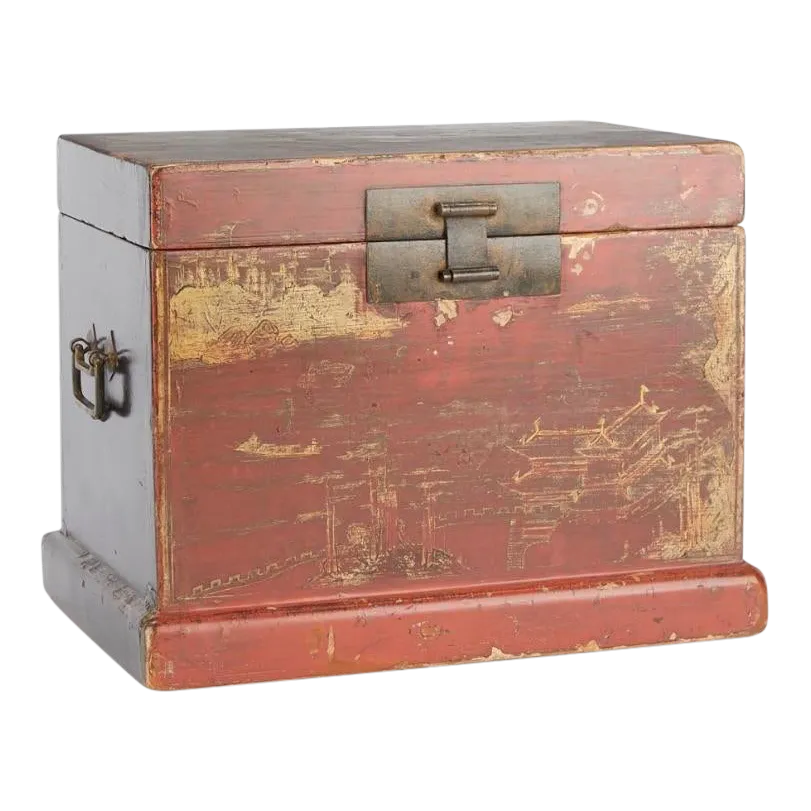 19th Century Chinese Lacquered Scholar’s Box | Chairish