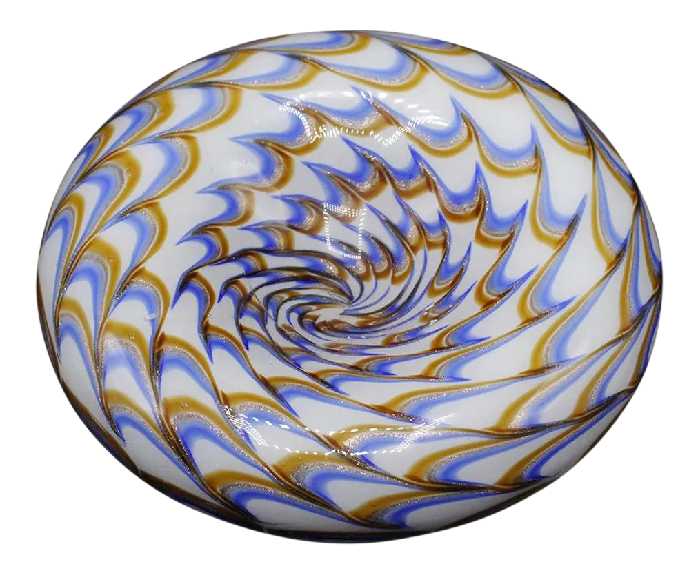 1957 Ercole Barovier Inverted Swirl Murano Bowl | Chairish