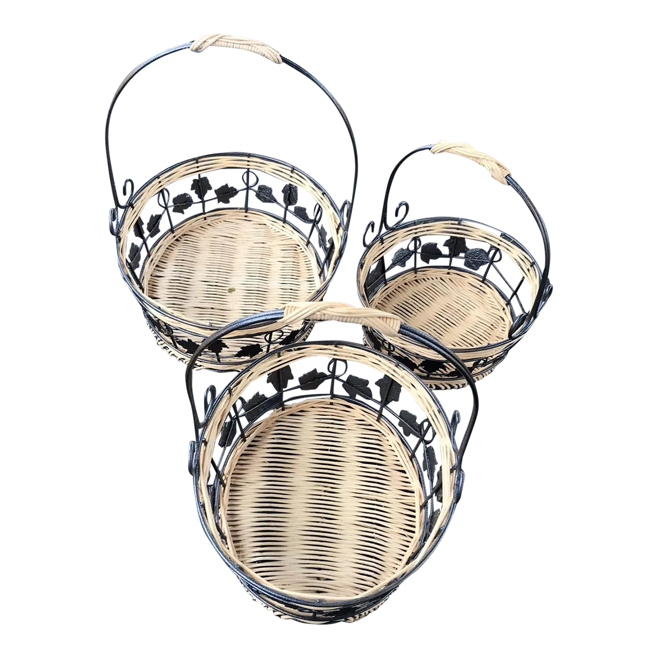 Vintage Nesting Basket- Set of 3 | Chairish
