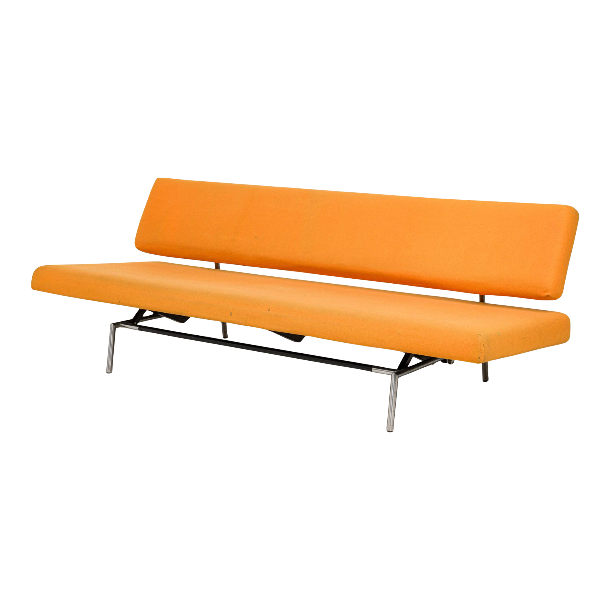 Martin Visser for Spectrum Mid-Century Modern Orange Felt Convertible ...