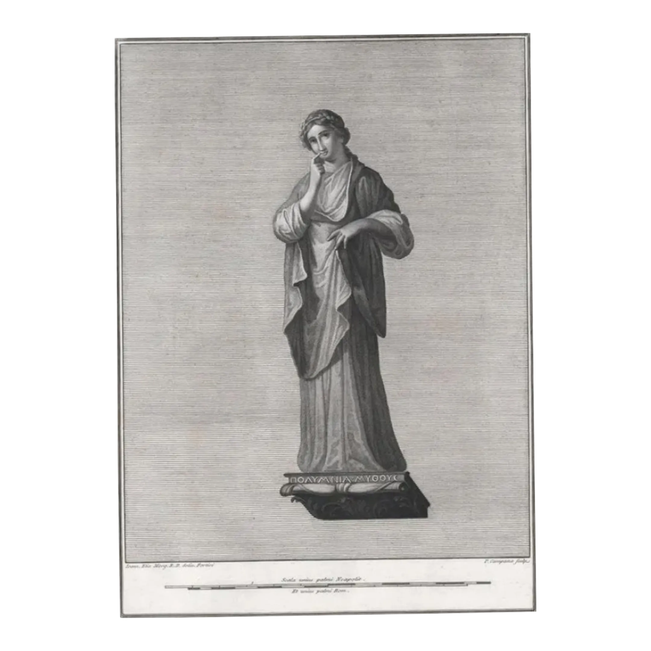 1760 Roman Mythological Figure Engraving | Chairish