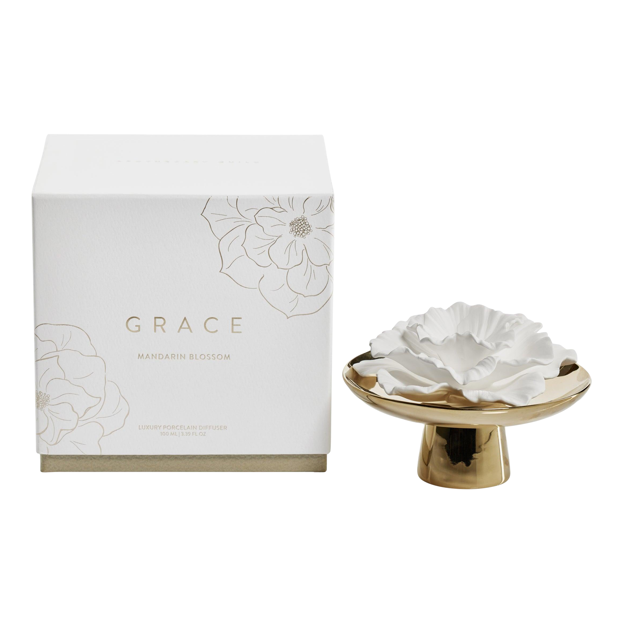 Grace Porcelain Diffuser, Mandarin Blossom | Chairish